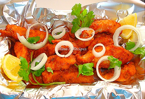 Rina's Recipes: Tandoori Finger Fish w/ Basa Fish Fillets